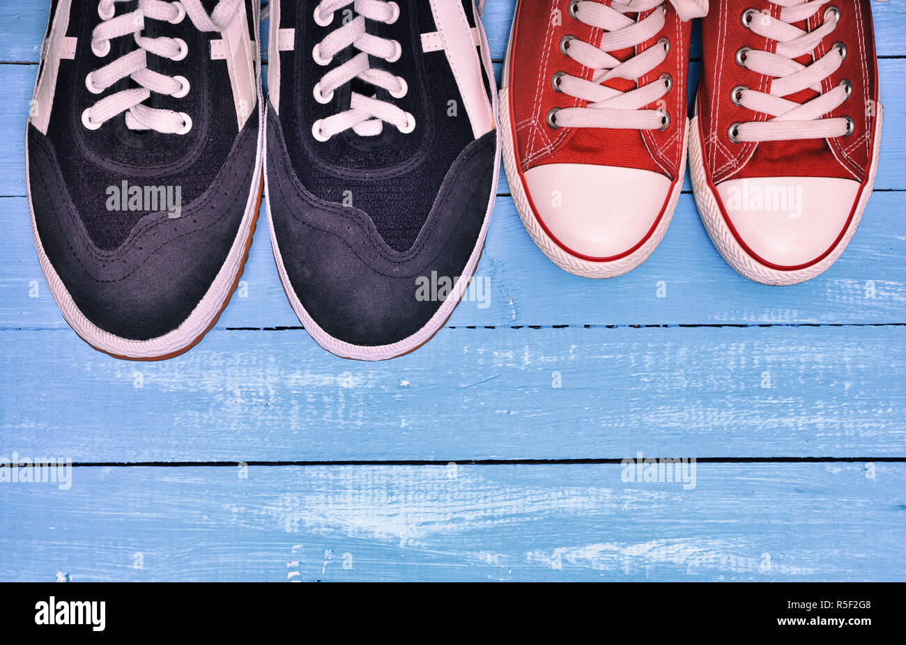 Blue sneaker picture hi-res stock photography and images - Alamy