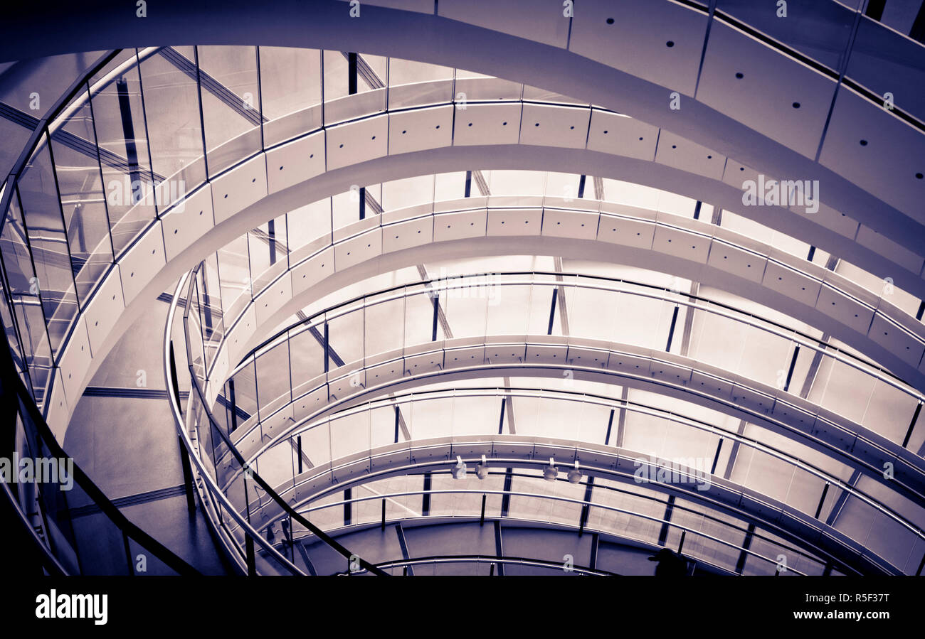 UK, England, London, City Hall helical staircase Stock Photo - Alamy