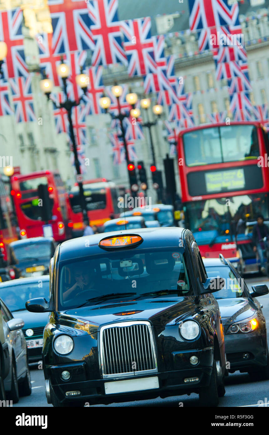 London Taxi With Union Jacks High Resolution Stock Photography and ...