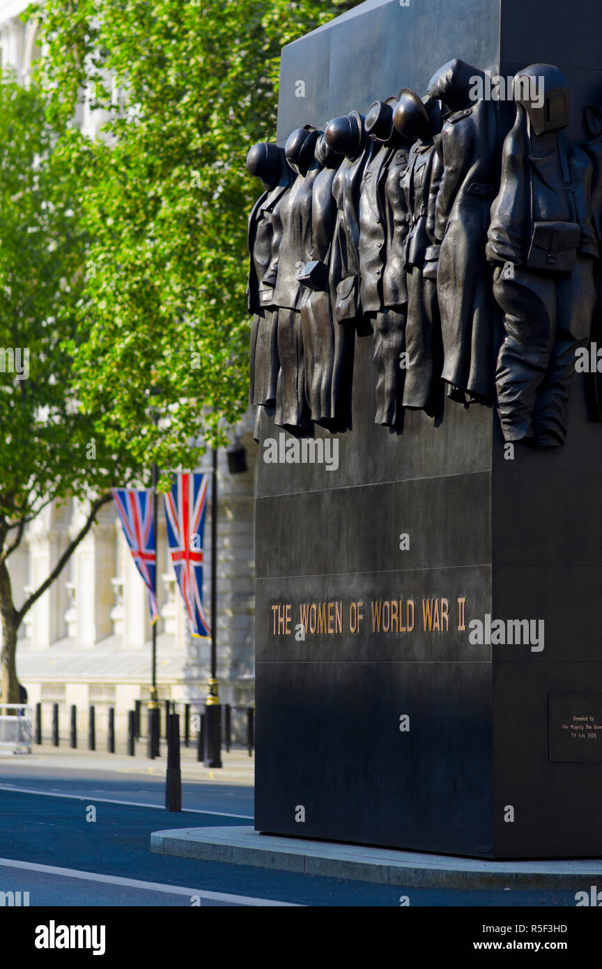 UK, England, London, Whitehall, Memorial to Women of World War II Stock ...