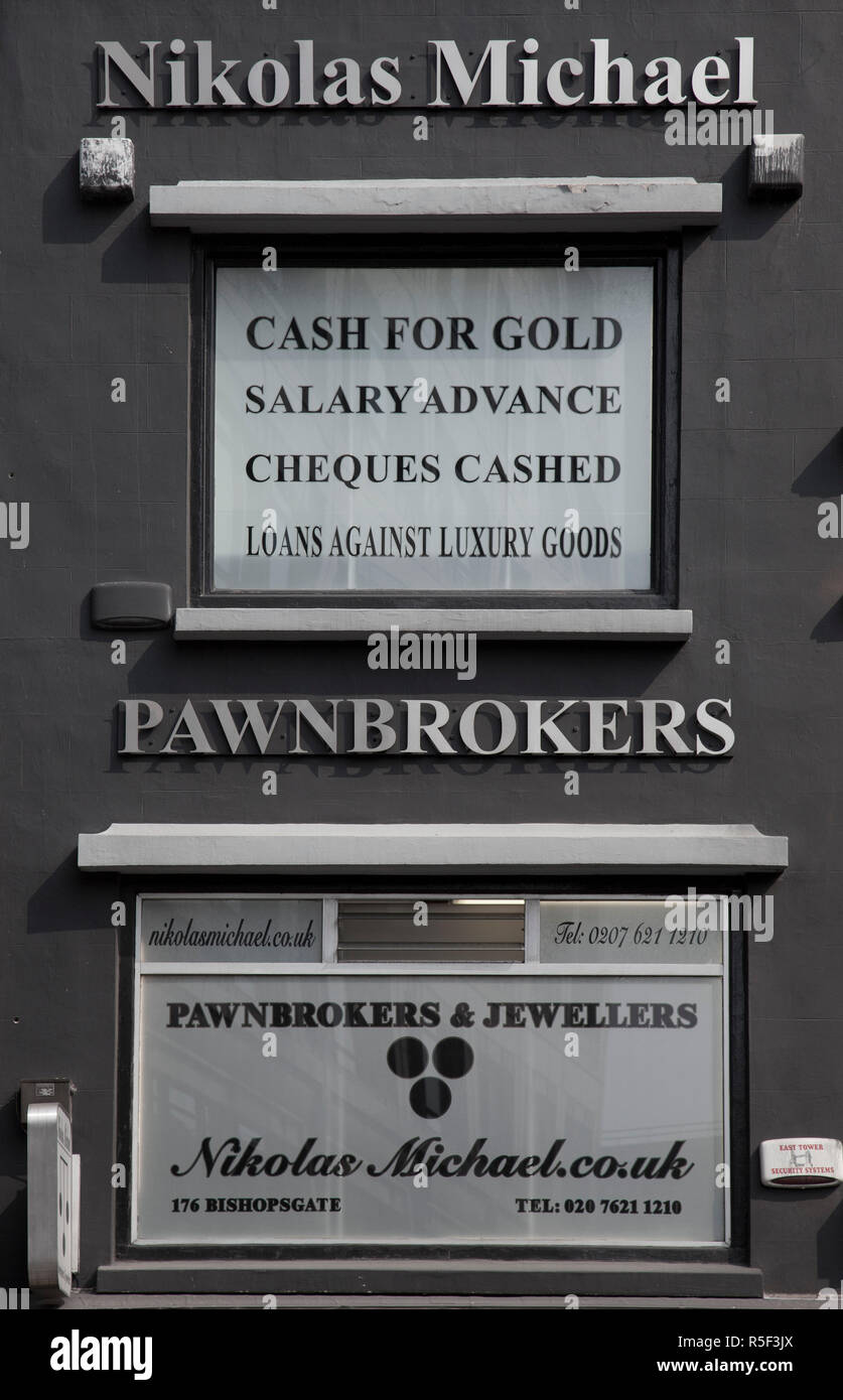 Pawnbroker, London, England, UK Stock Photo - Alamy
