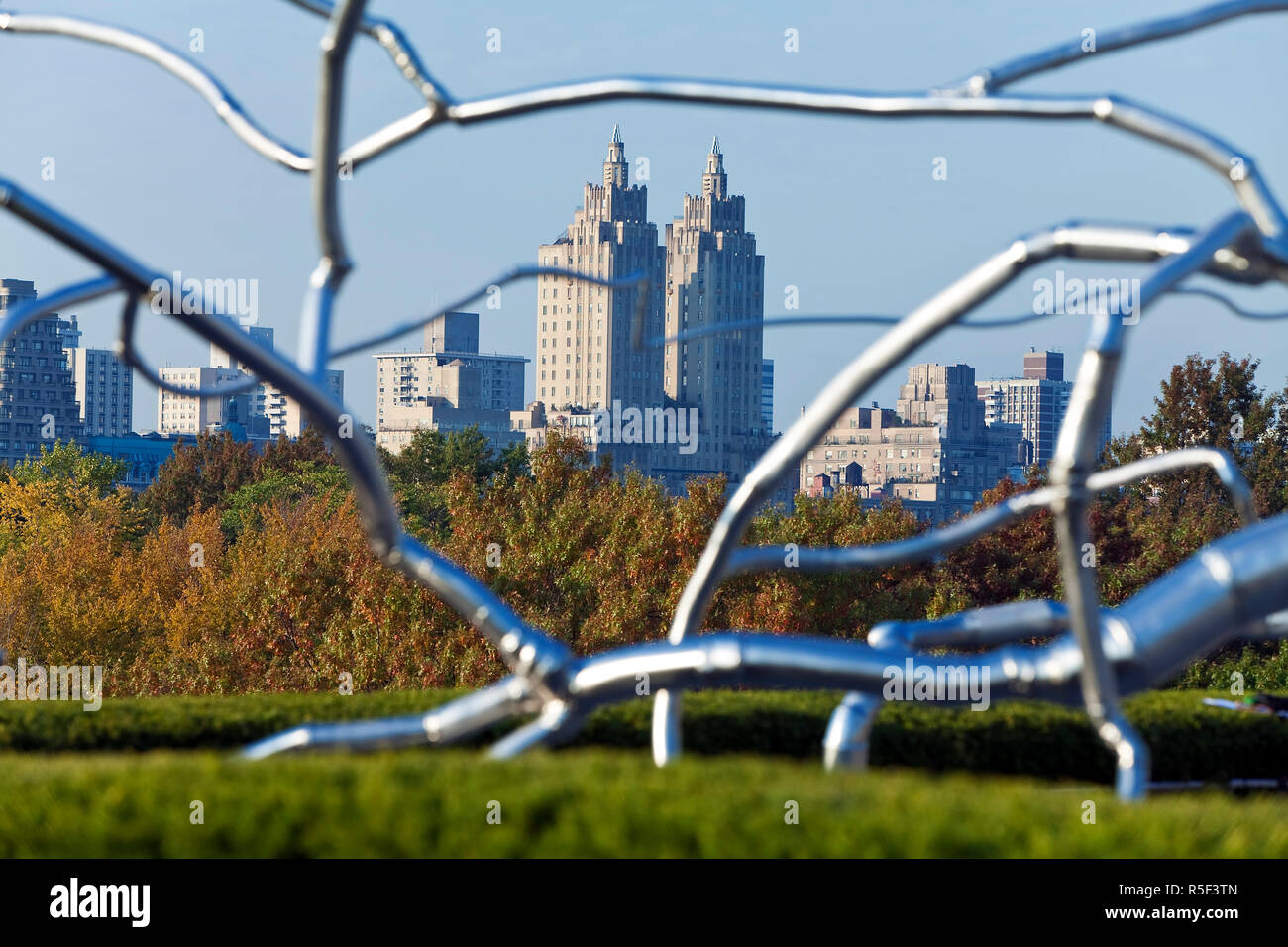 USA, New York City, Manhattan, Central Park and Midtown Manhattan from ...