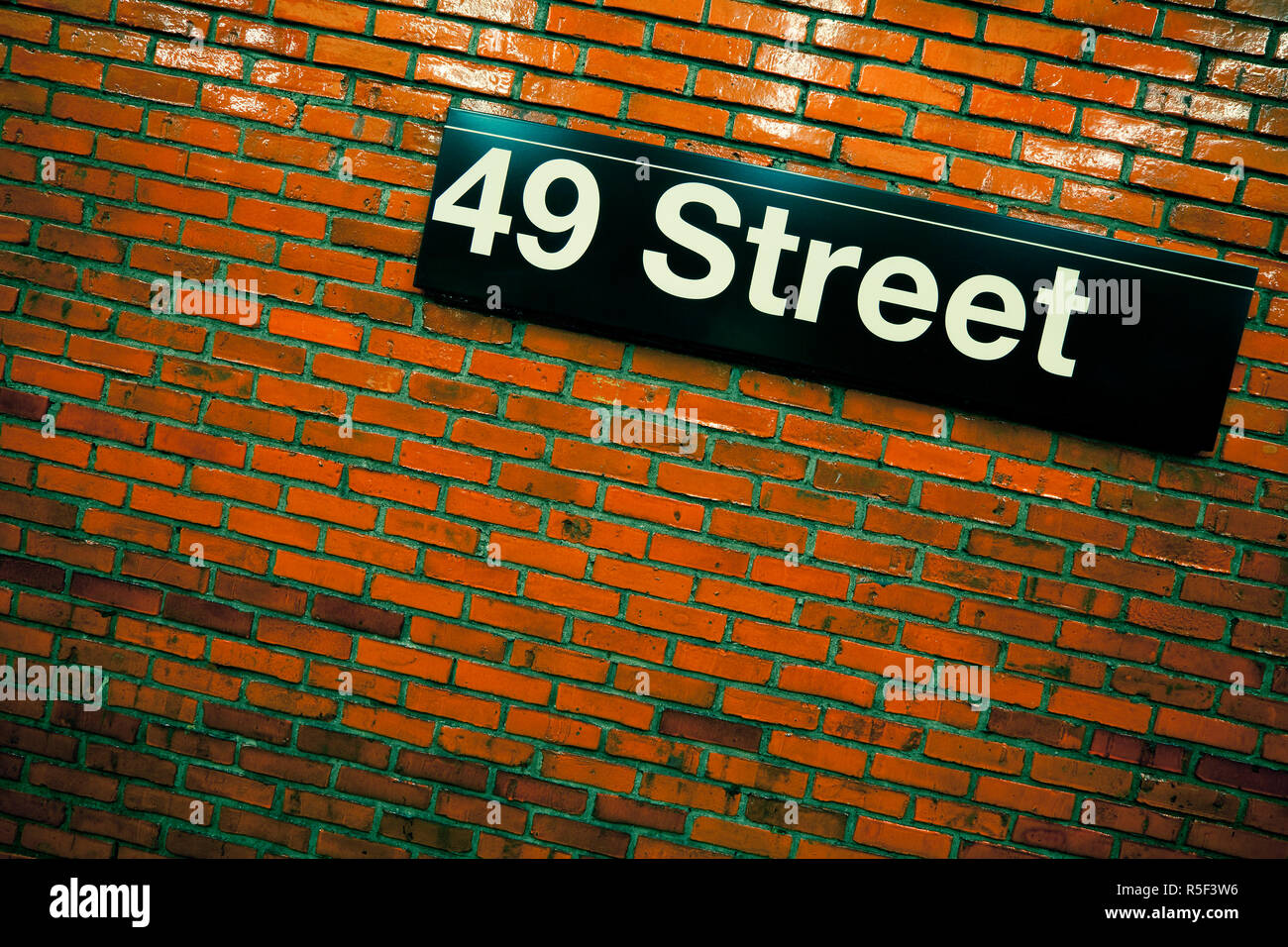 USA, New York City, Manhattan, Times Square, 49St Subway Station Stock ...