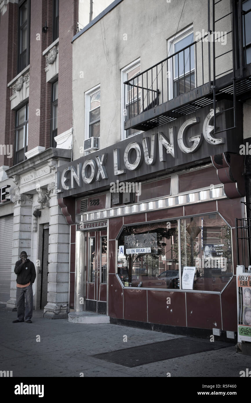Lenox Lounge, Harlem, Manhattan, New York City, USA Stock Photo - Alamy