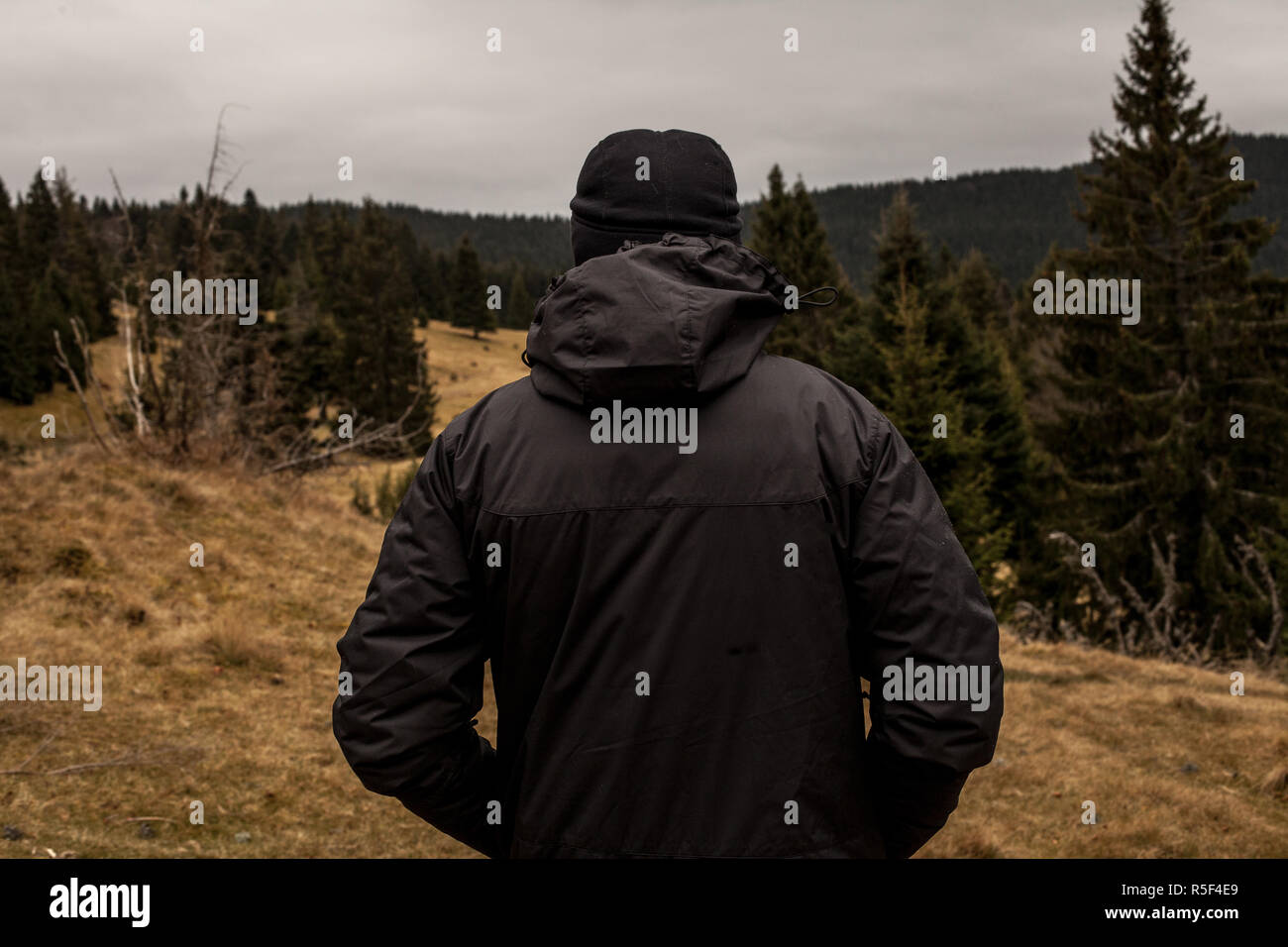 outdoor landscape with a man hdr Stock Photo - Alamy