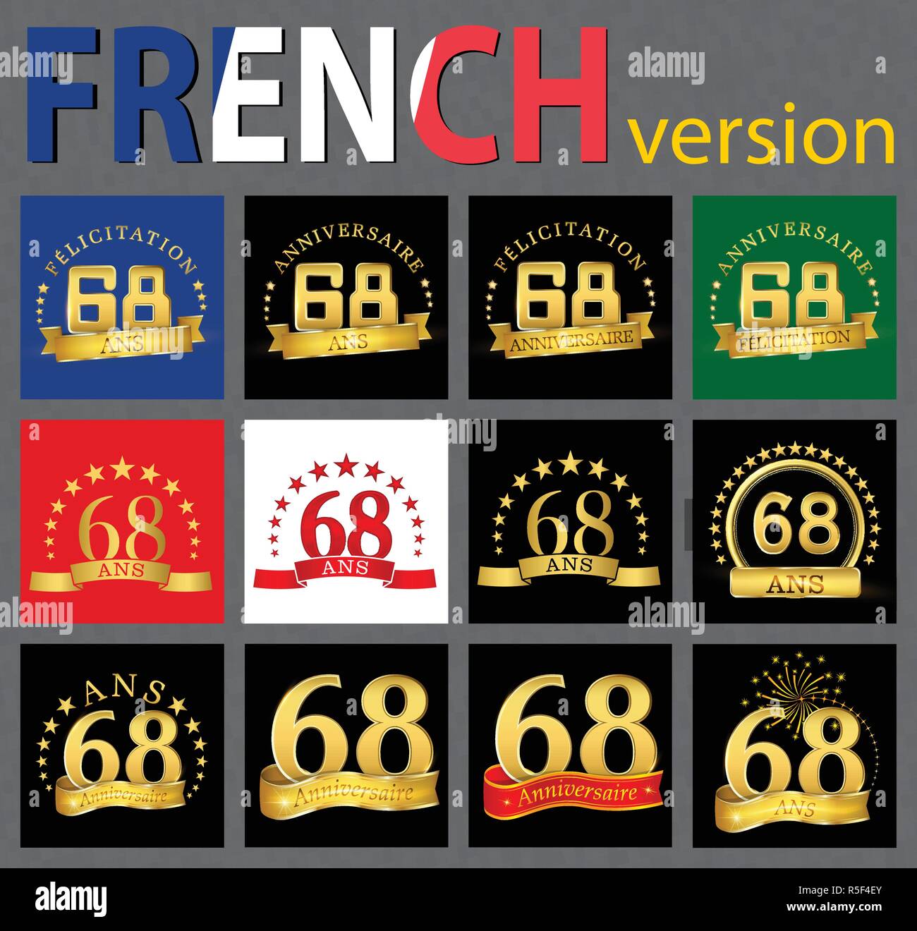 Number 68 Stock Vector Images - Alamy