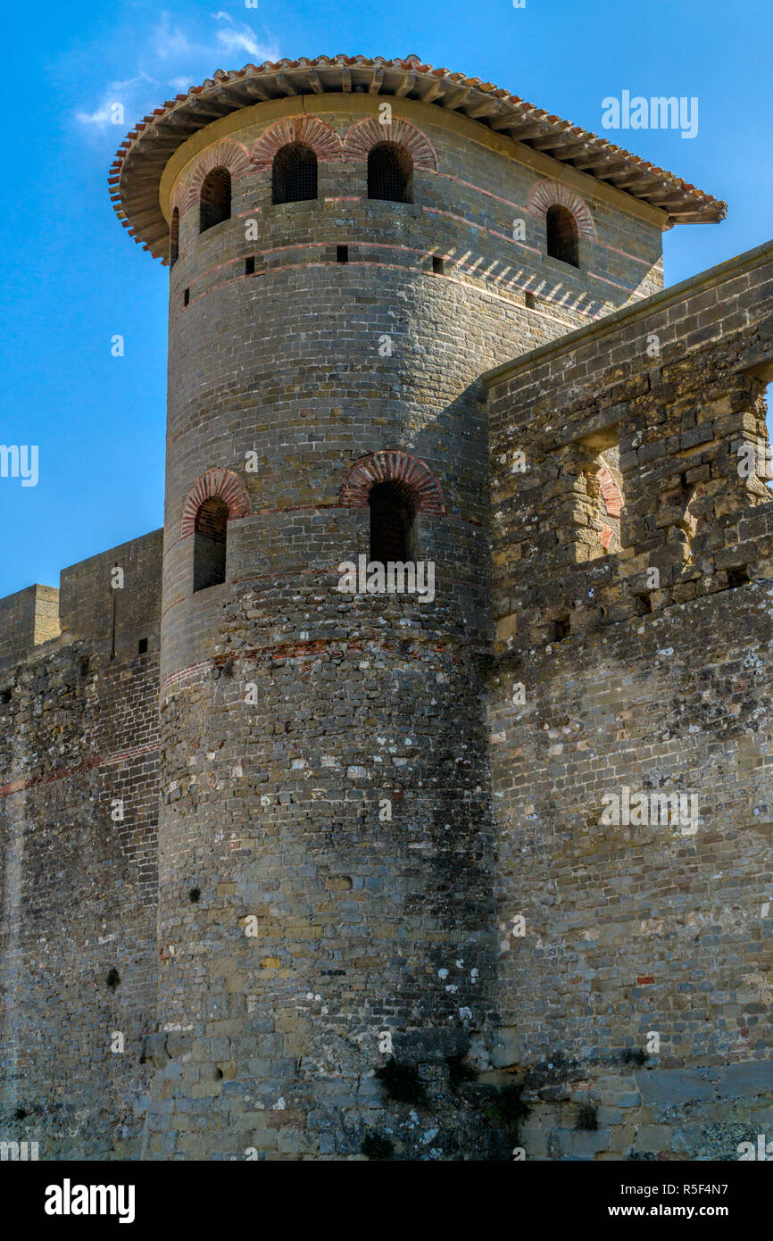 fortified tower and fortress wall of the historic fortification ...