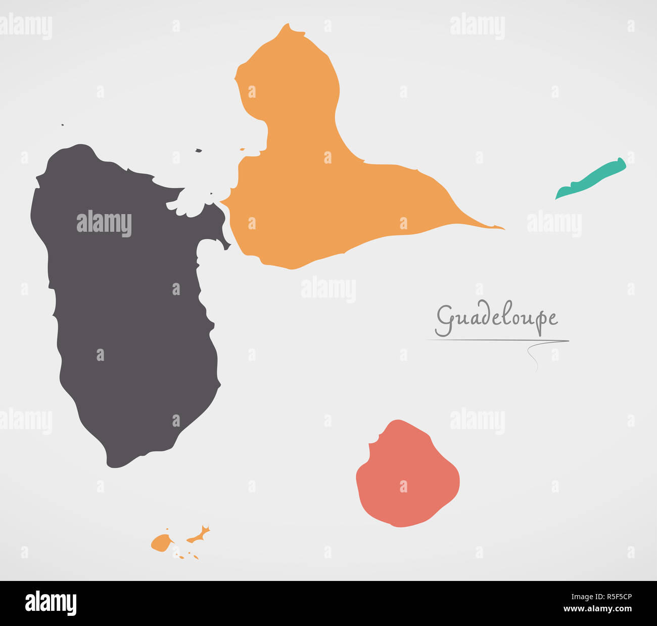 Guadeloupe map hi-res stock photography and images - Alamy