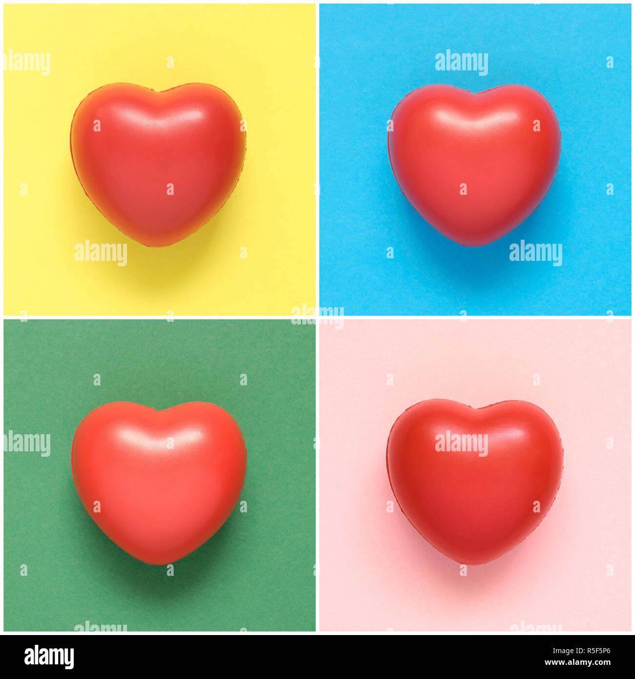 Collage of colorful heart shapes Stock Photo - Alamy