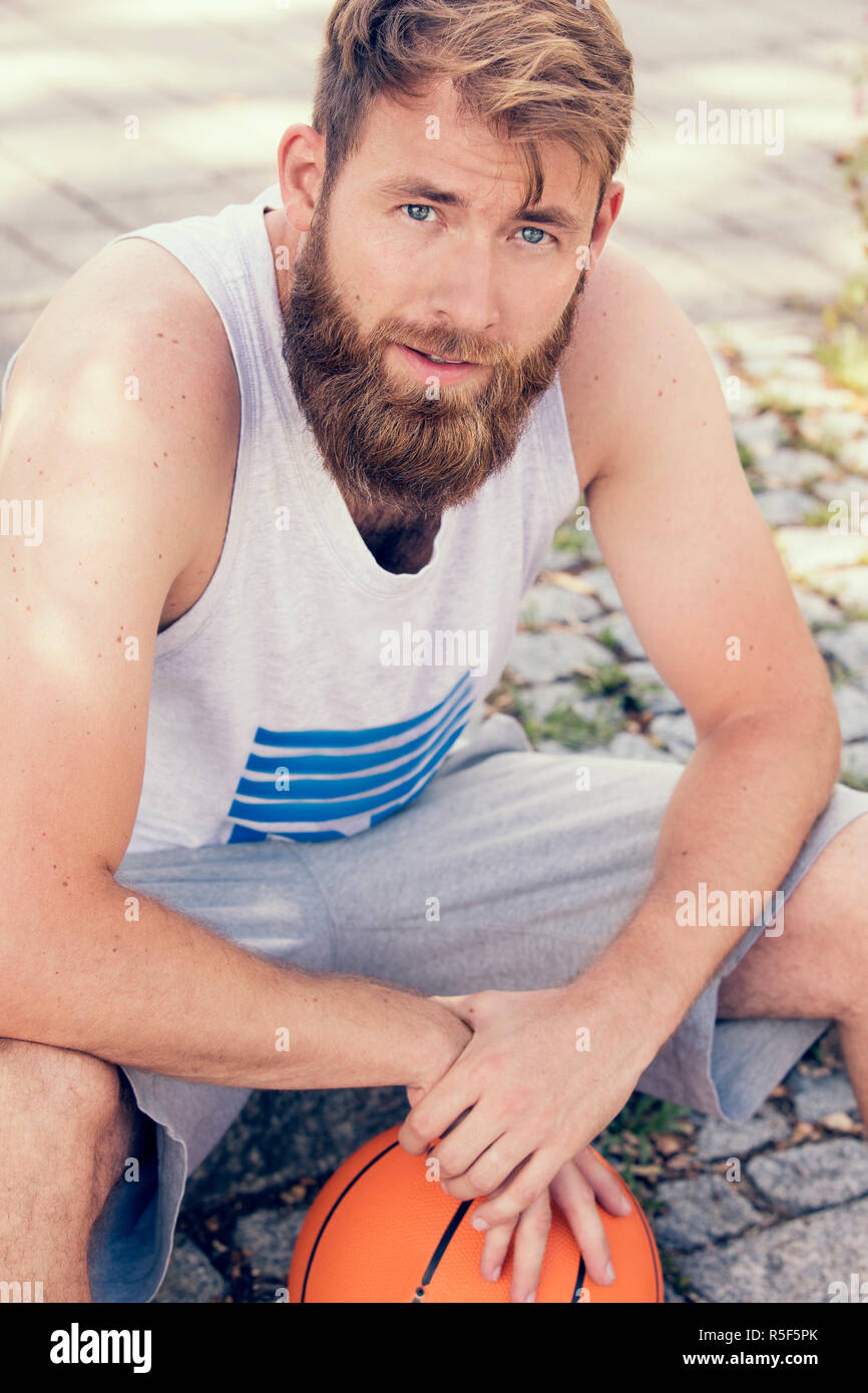 Portrait bearded man basketball hi-res stock photography and images - Alamy