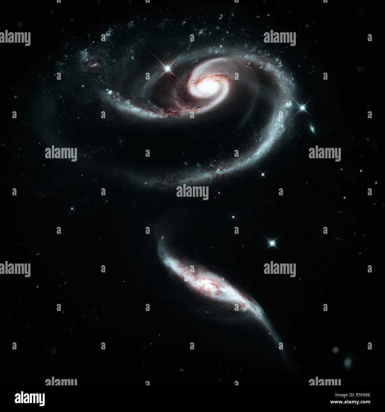 A Rose Made of group of galaxies Arp 273 in the Andromeda Stock Photo ...