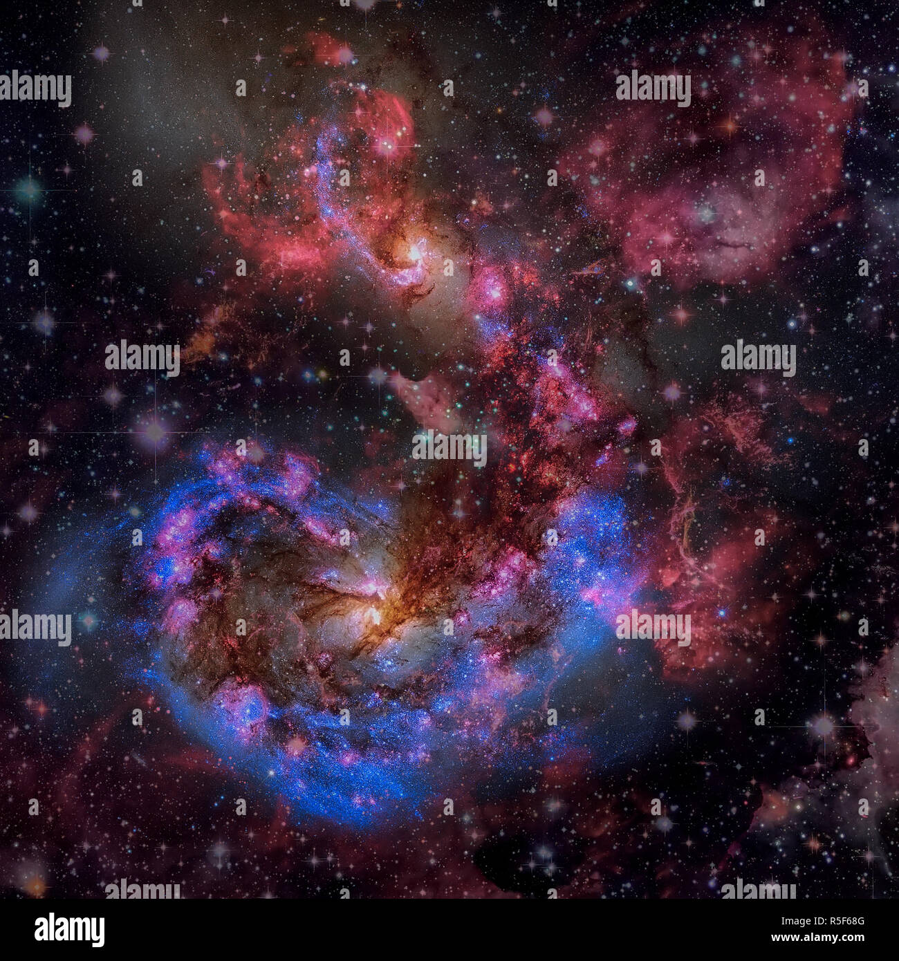 Galaxy and Nebula. Abstract space background Stock Photo - Alamy