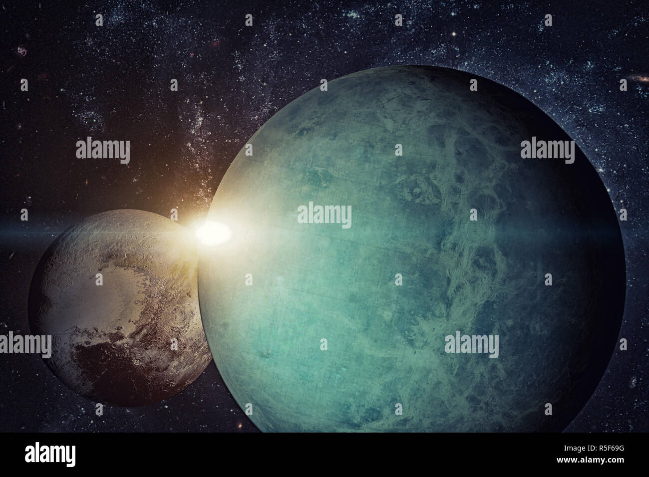 Solar System - Uranus. Elements of this image furnished by NASA Stock ...