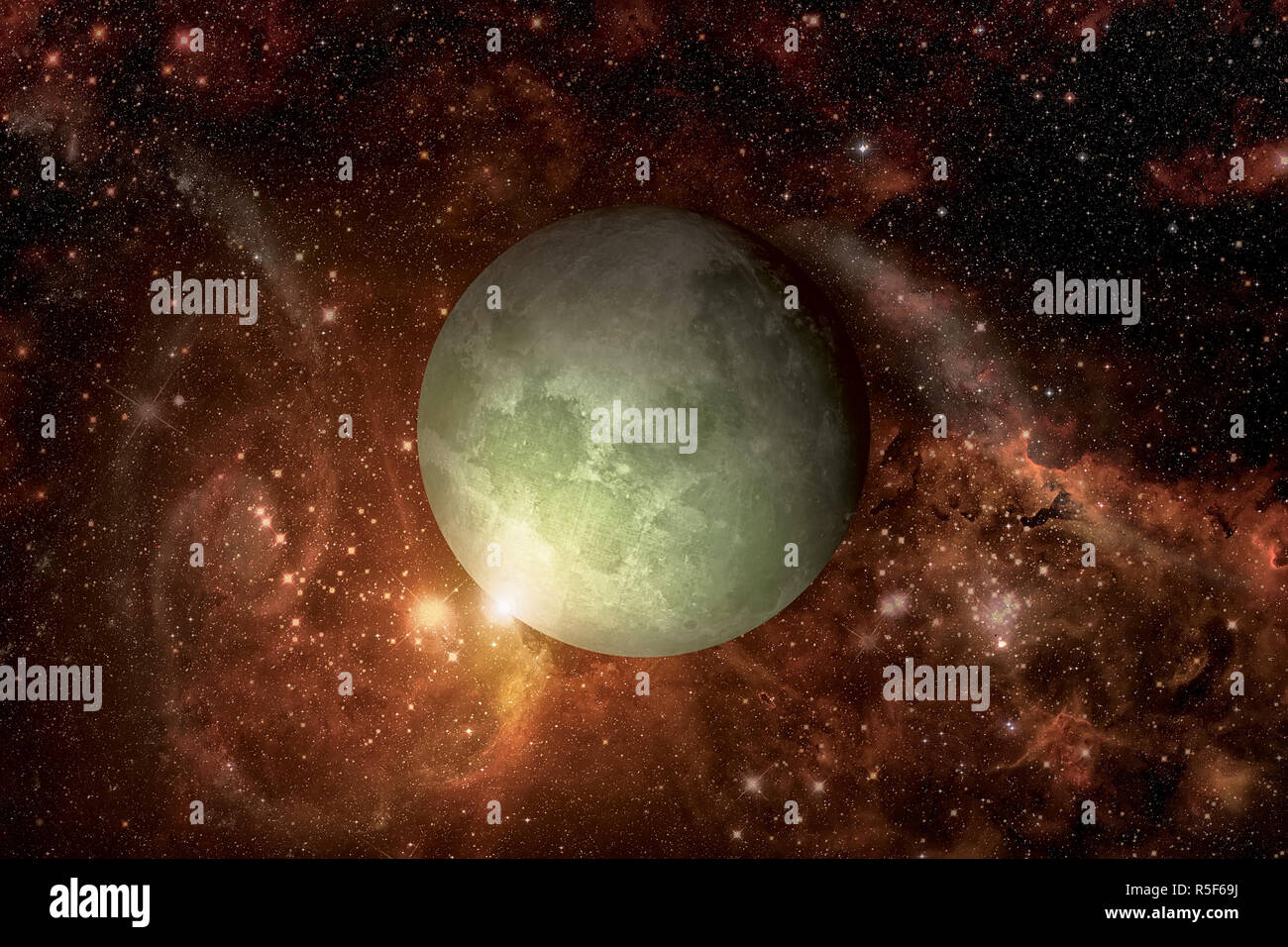 Planet Uranus. Elements of this image furnished by NASA Stock Photo - Alamy
