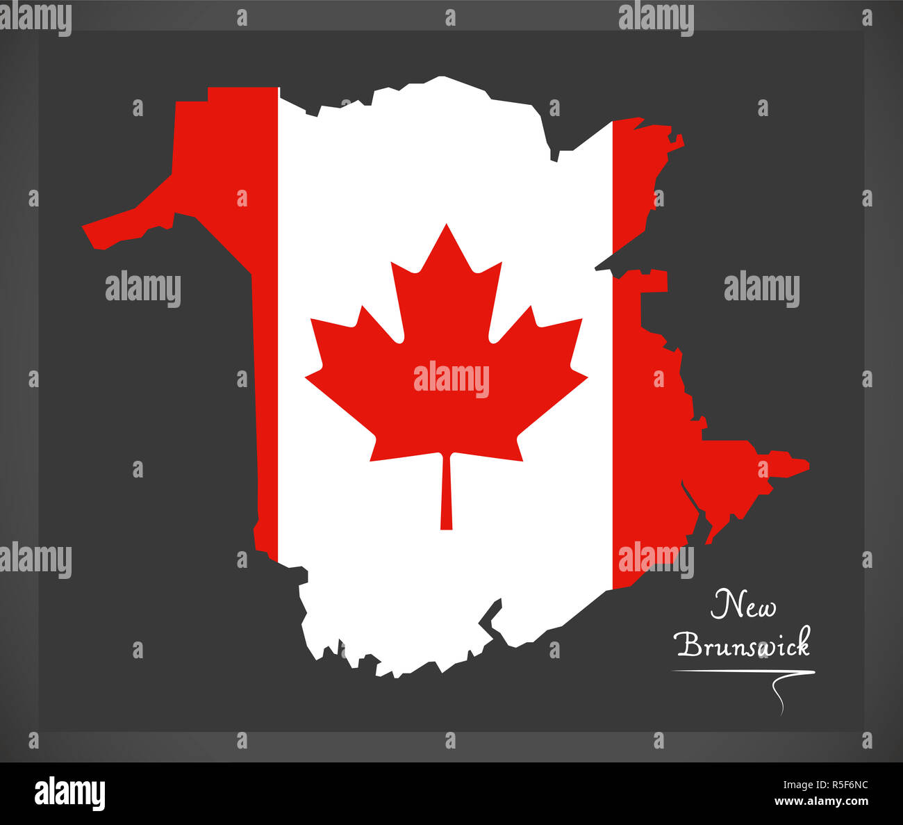 Map of new brunswick canada hi-res stock photography and images - Alamy