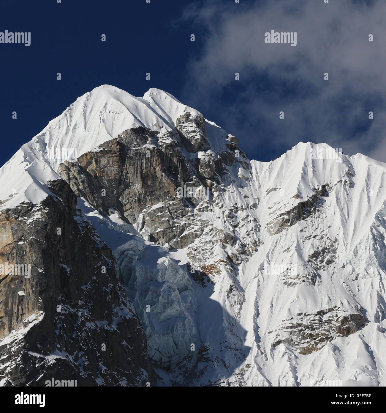 Mount Lobuche seen from Zonglha, Everest National Park, Nepal Stock ...