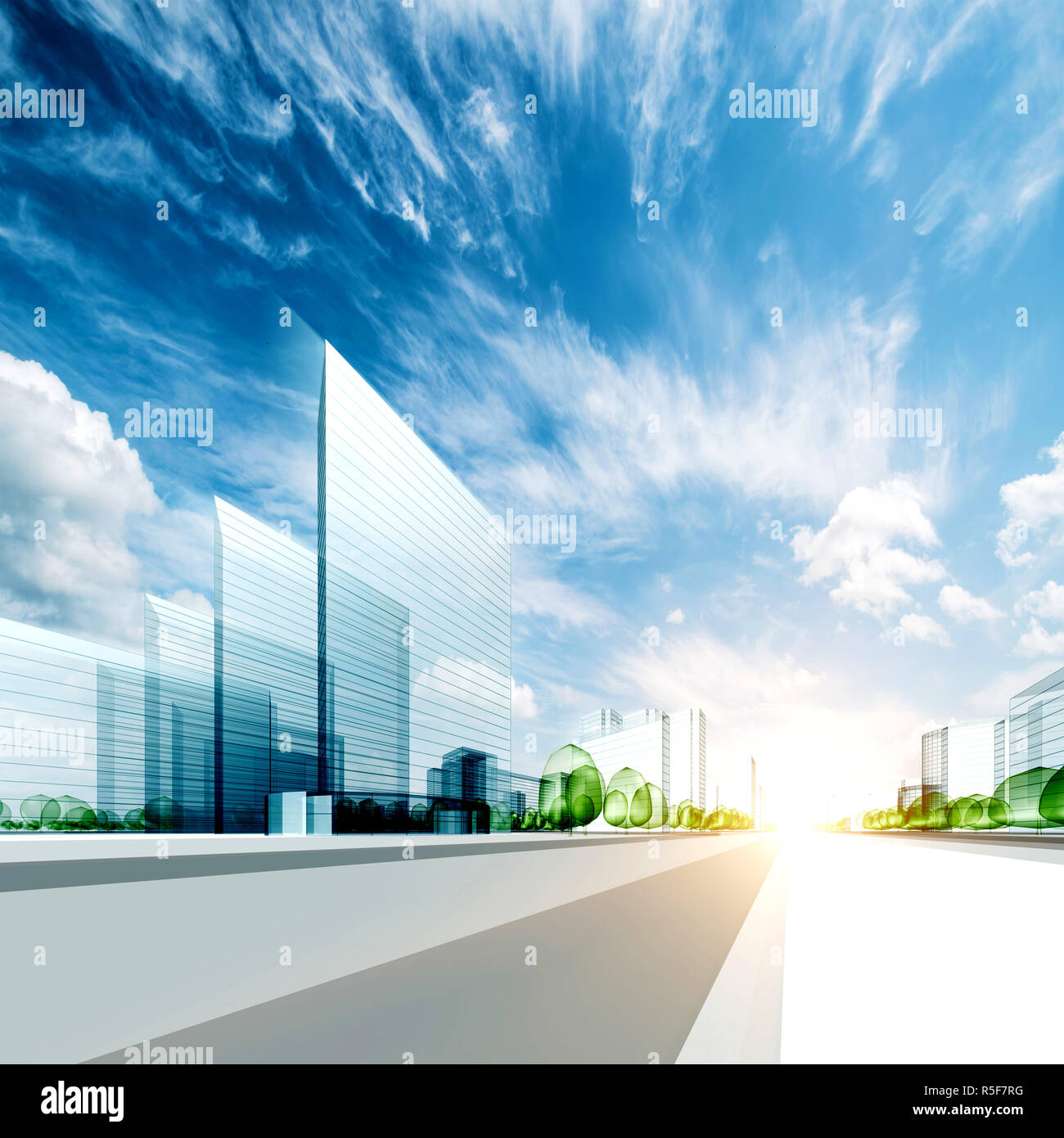 Modern city project Stock Photo - Alamy