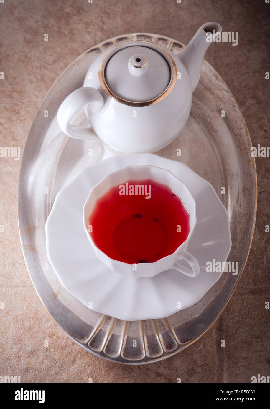 Red fruit tea Stock Photo - Alamy