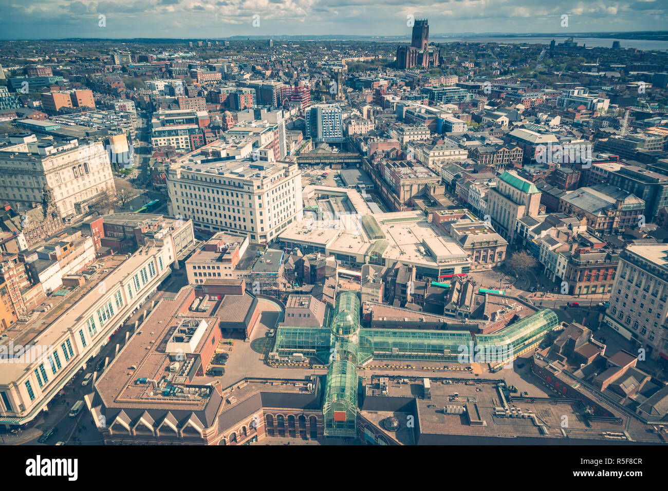 Liverpool city aerial church street hi-res stock photography and images ...