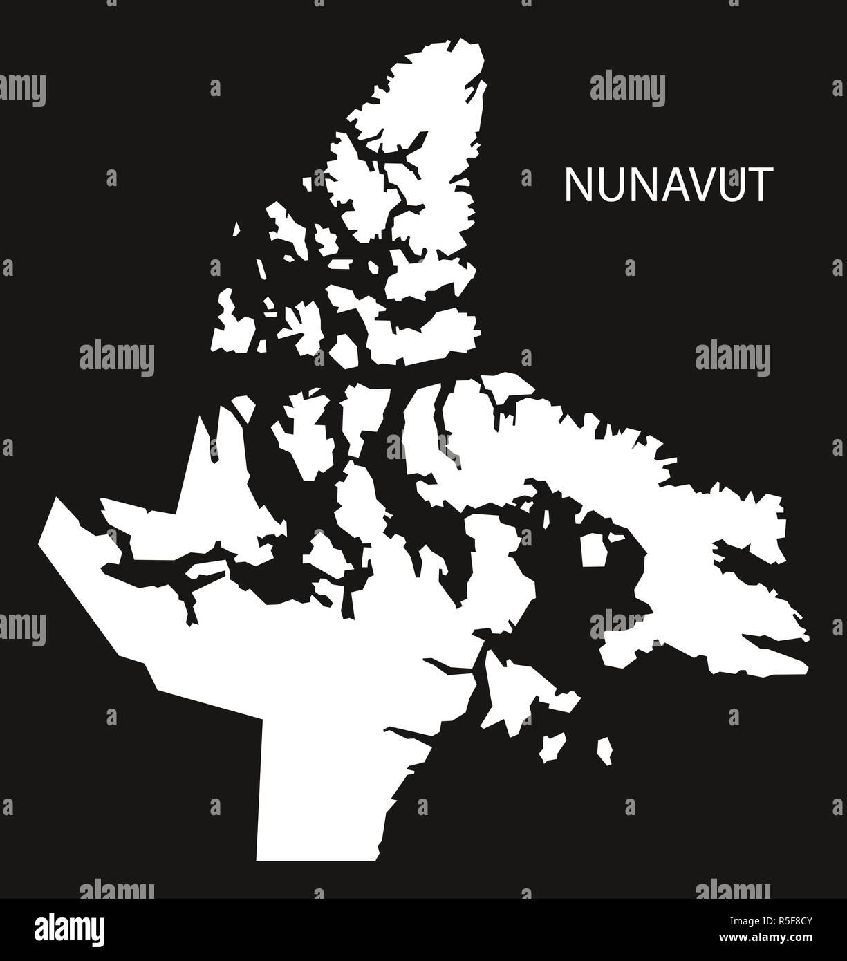 Nunavut Canada map black inverted silhouette illustration shape Stock ... Nunavut Canada map black inverted silhouette illustration shape Stock ...