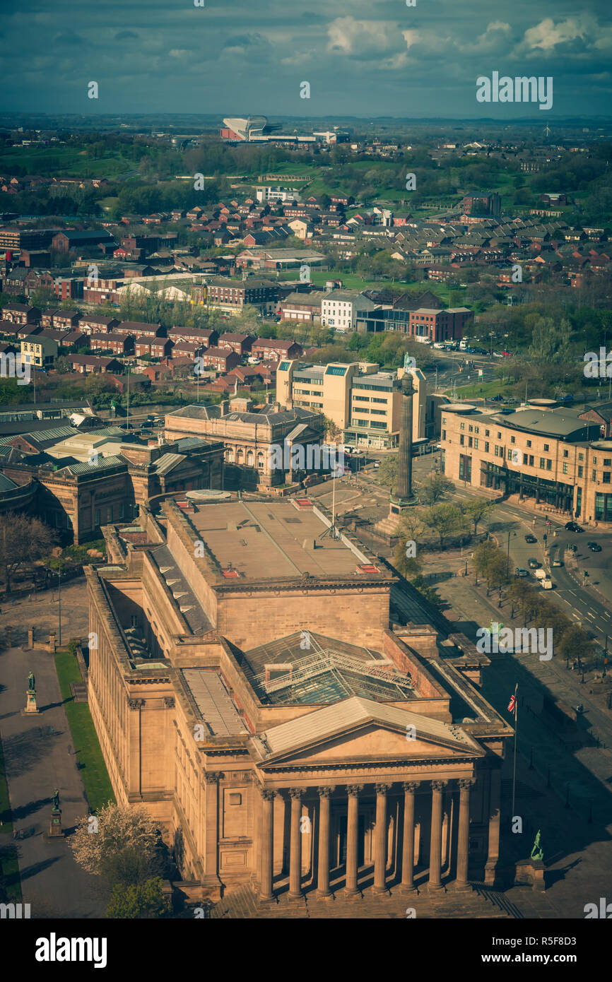Aerial panorama of Liverpool. Liverpool, North West England, UK Stock ...