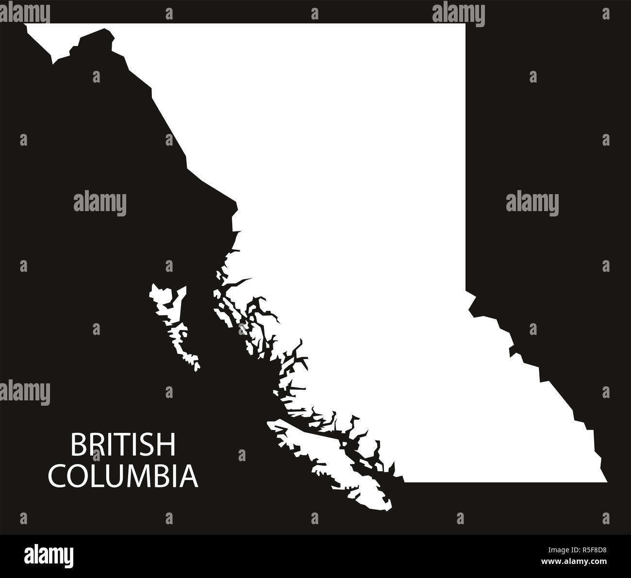 British columbia canada map black hi-res stock photography and images ...