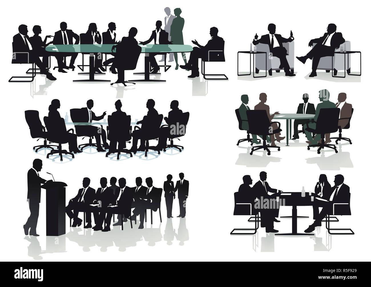 business meeting discussion,illustration Stock Photo - Alamy