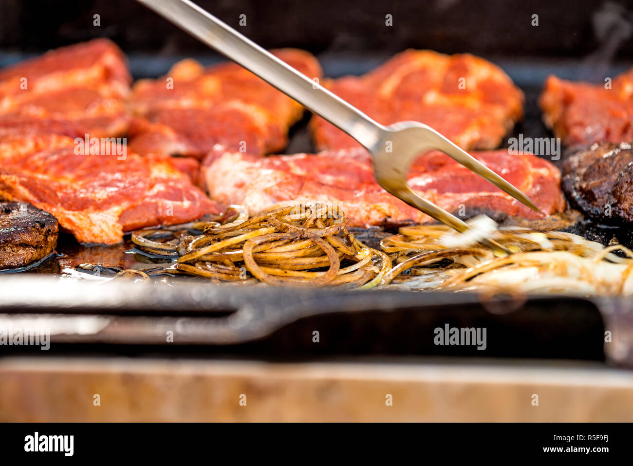 pig's neck on a grill Stock Photo - Alamy