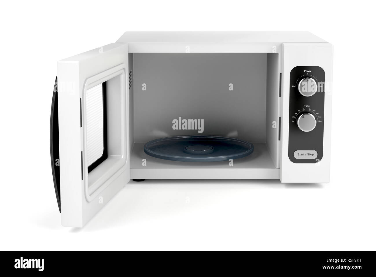 Open microwave oven Stock Photo - Alamy