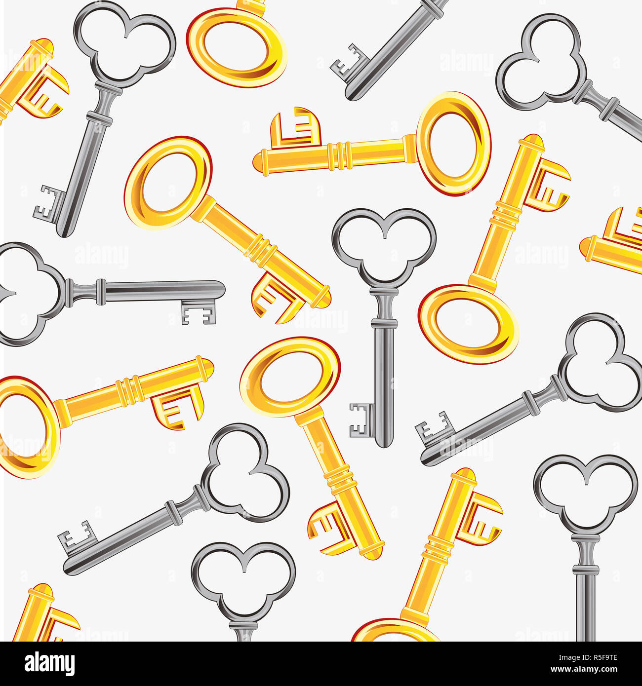 Golden and metallic key Stock Photo - Alamy