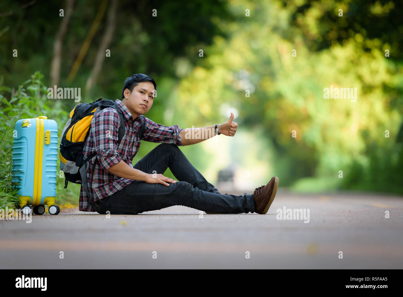 Hitch hiker motorway hi-res stock photography and images - Alamy