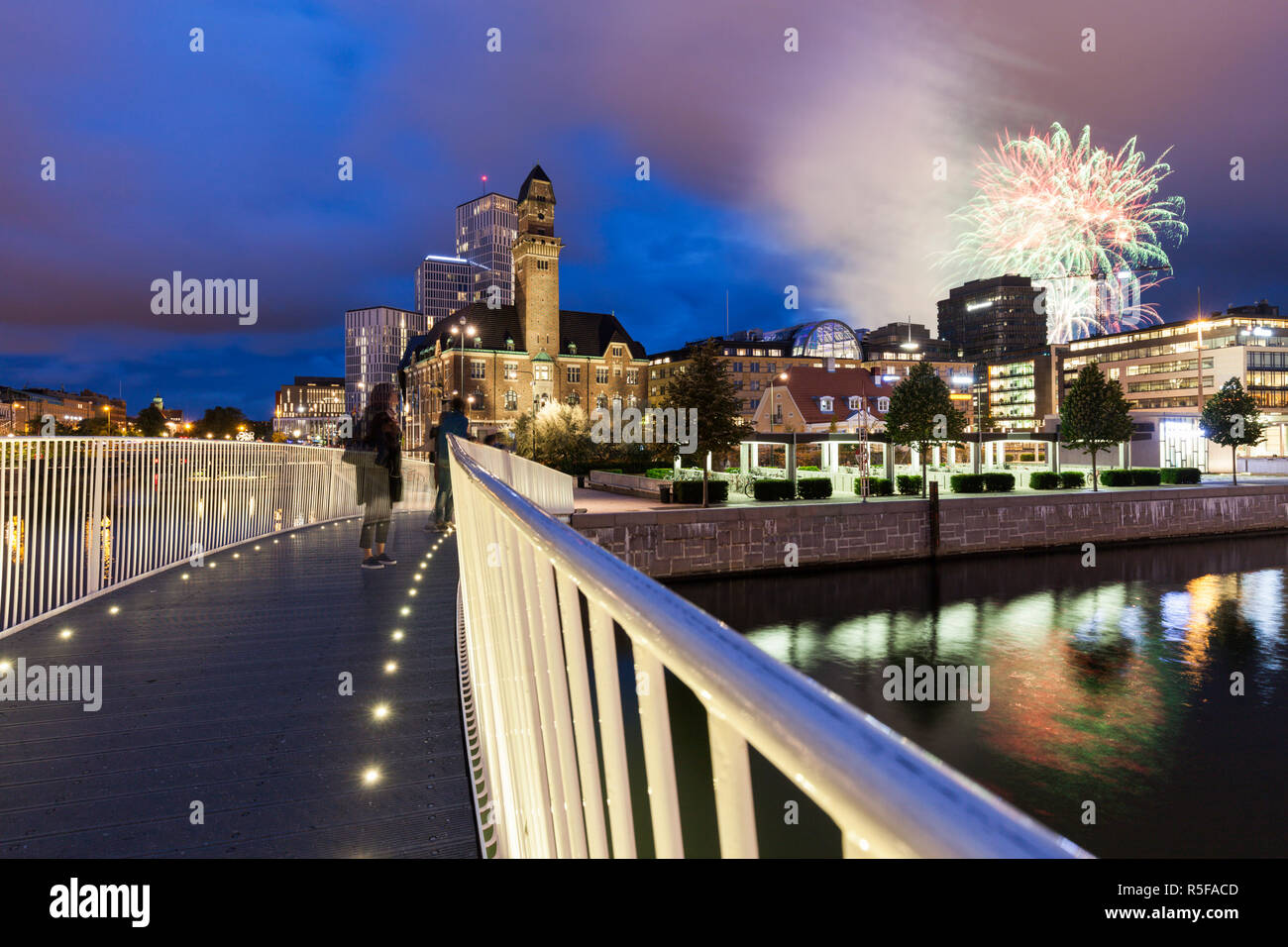 Malmo cityscape downtown night hi-res stock photography and images - Alamy