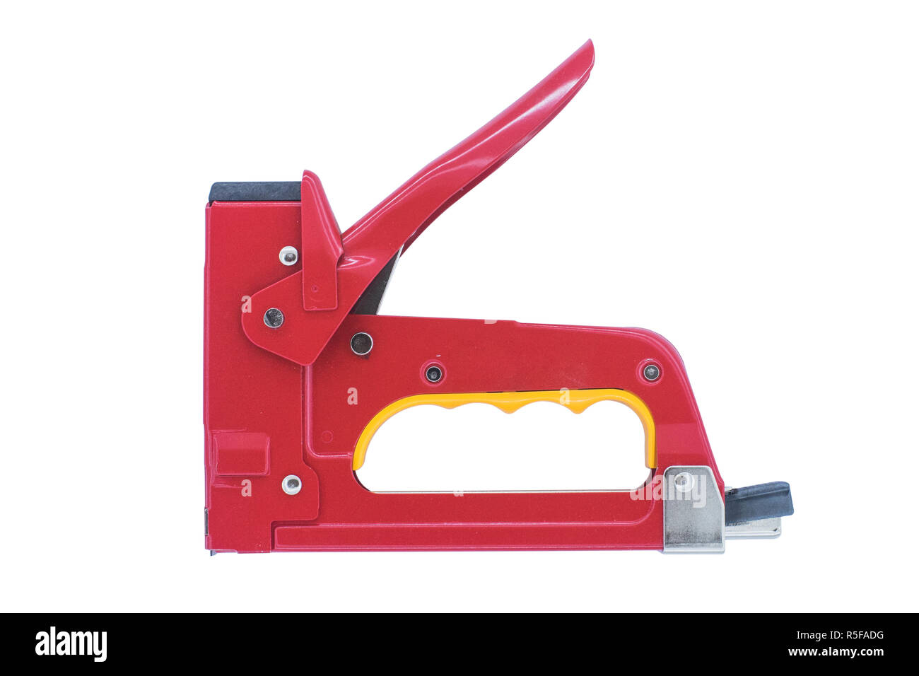 isolated staple gun tool or trigger tacker Stock Photo - Alamy