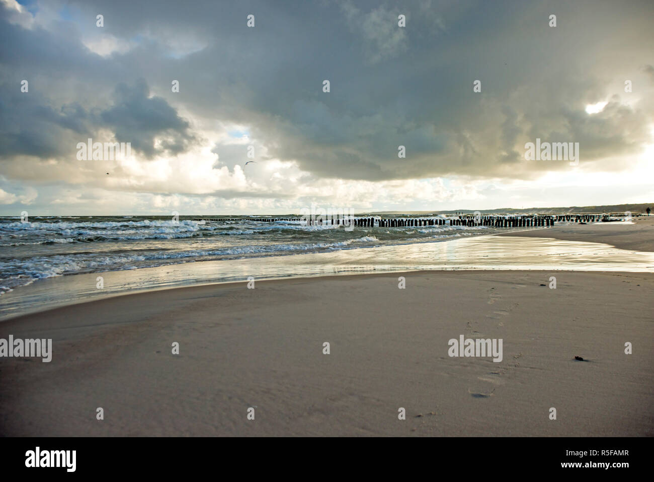 ostseestrand by storm Stock Photo - Alamy