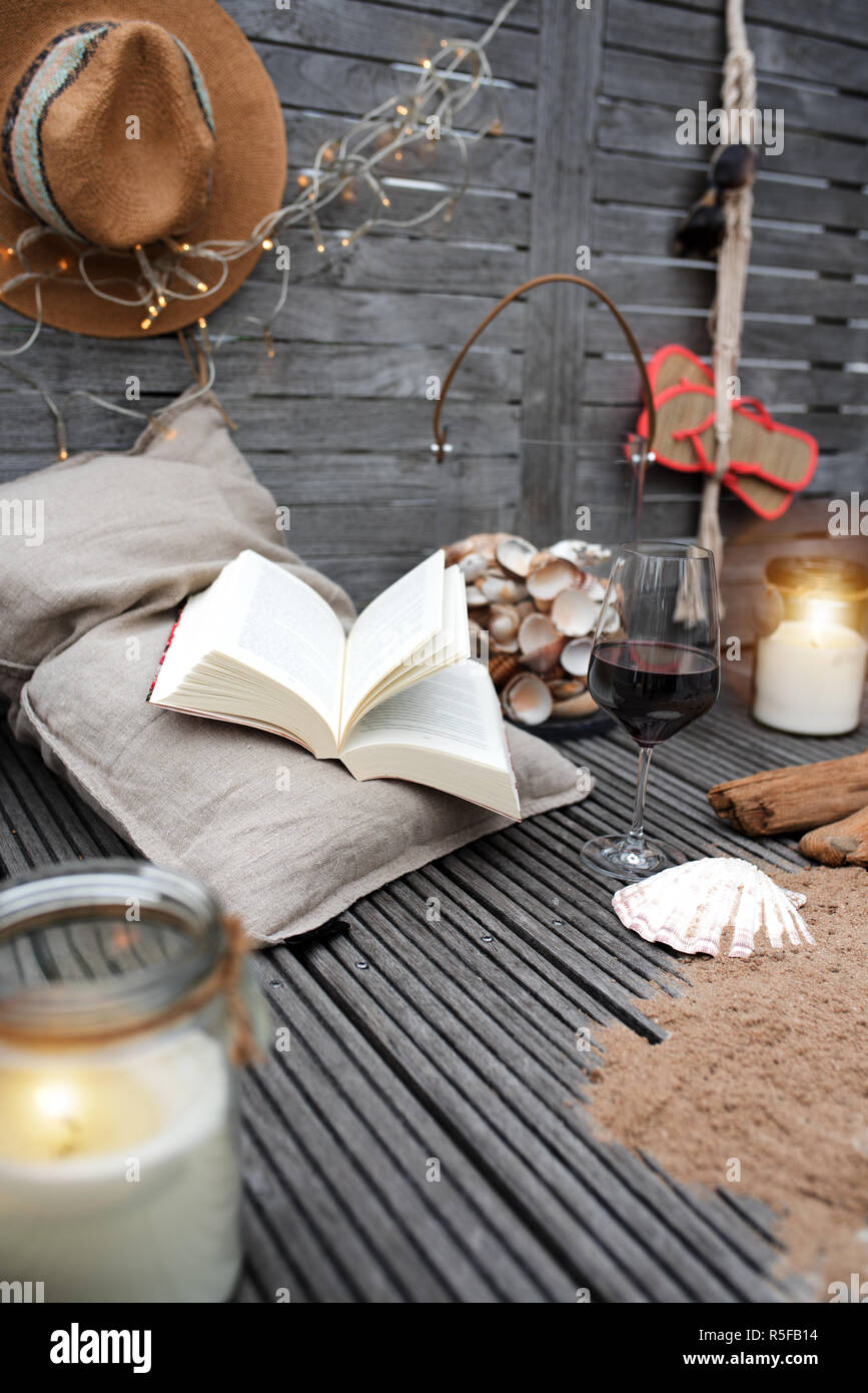 maritime still life with a book Stock Photo - Alamy
