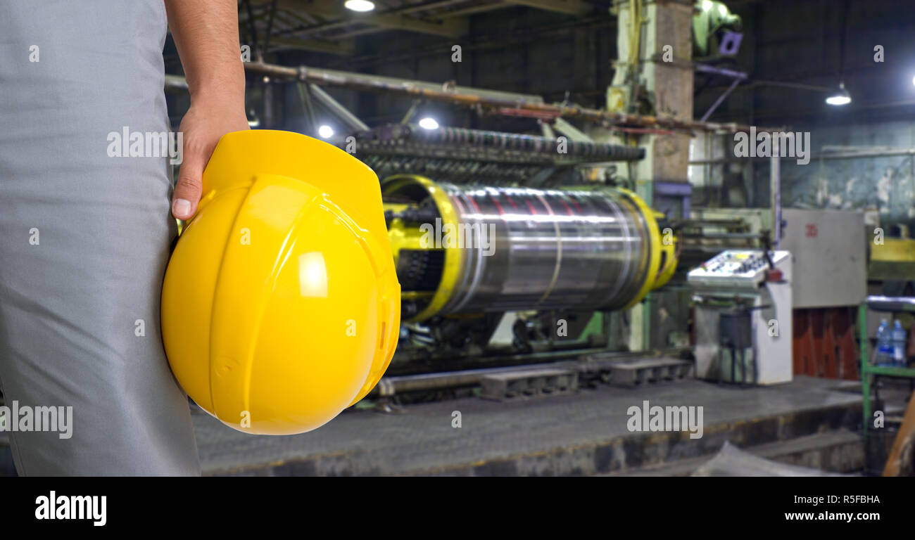 Worker with safety helmet Stock Photo - Alamy