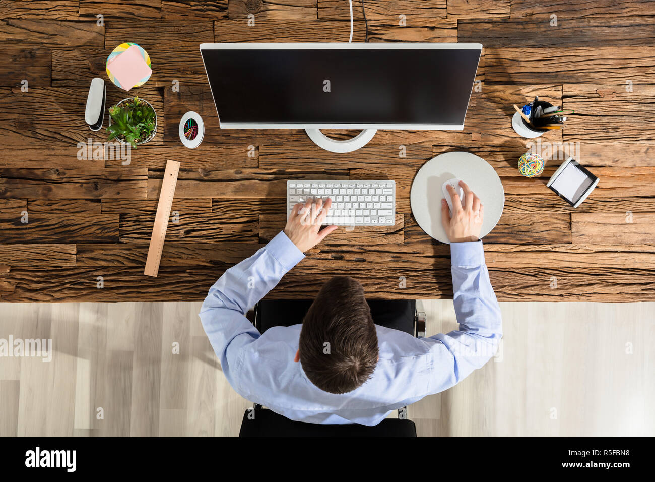 Person Using Computer Stock Photo - Alamy