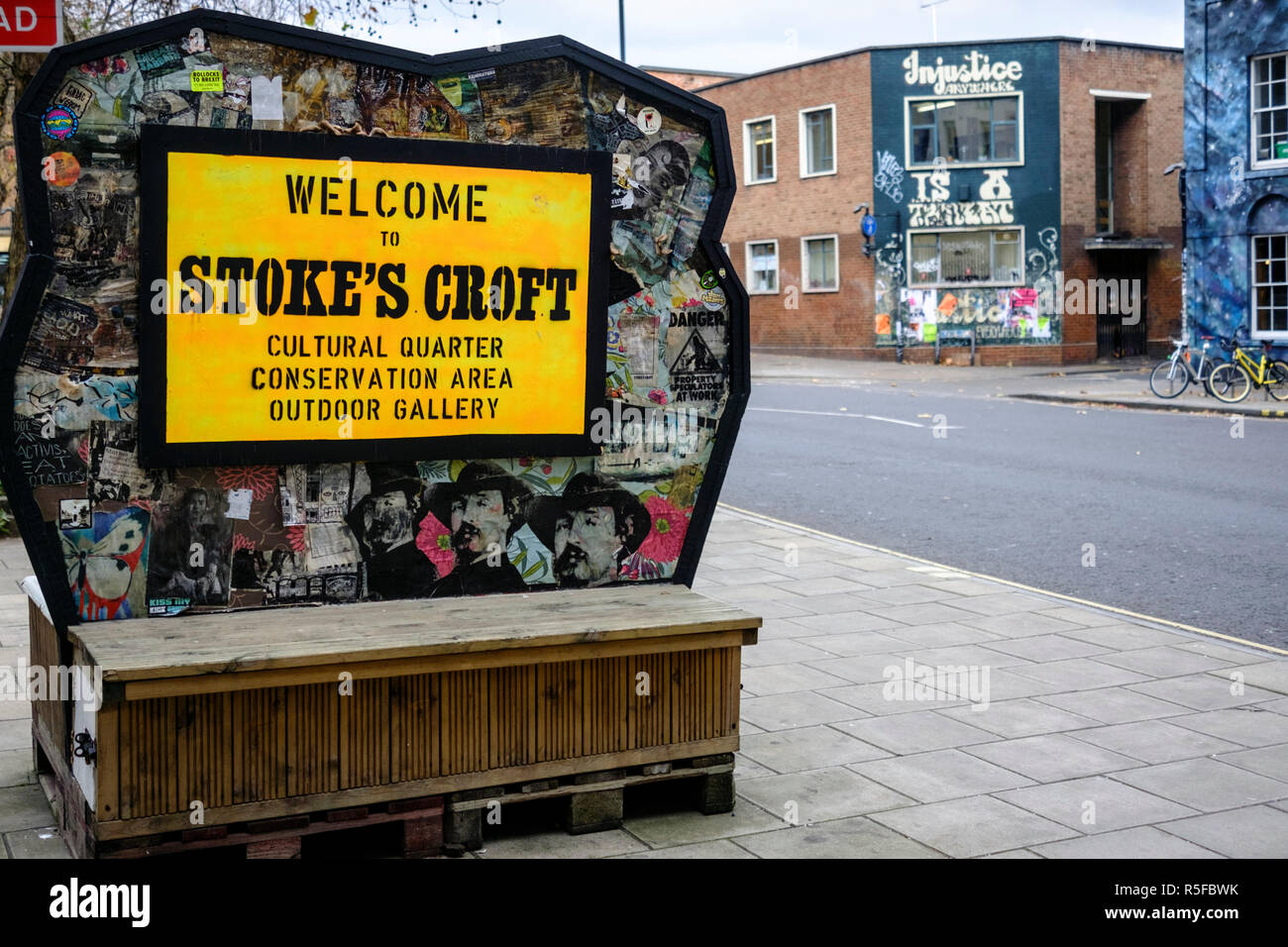 Stokes croft the hip and alternative suburb of Bristol, England UK ...
