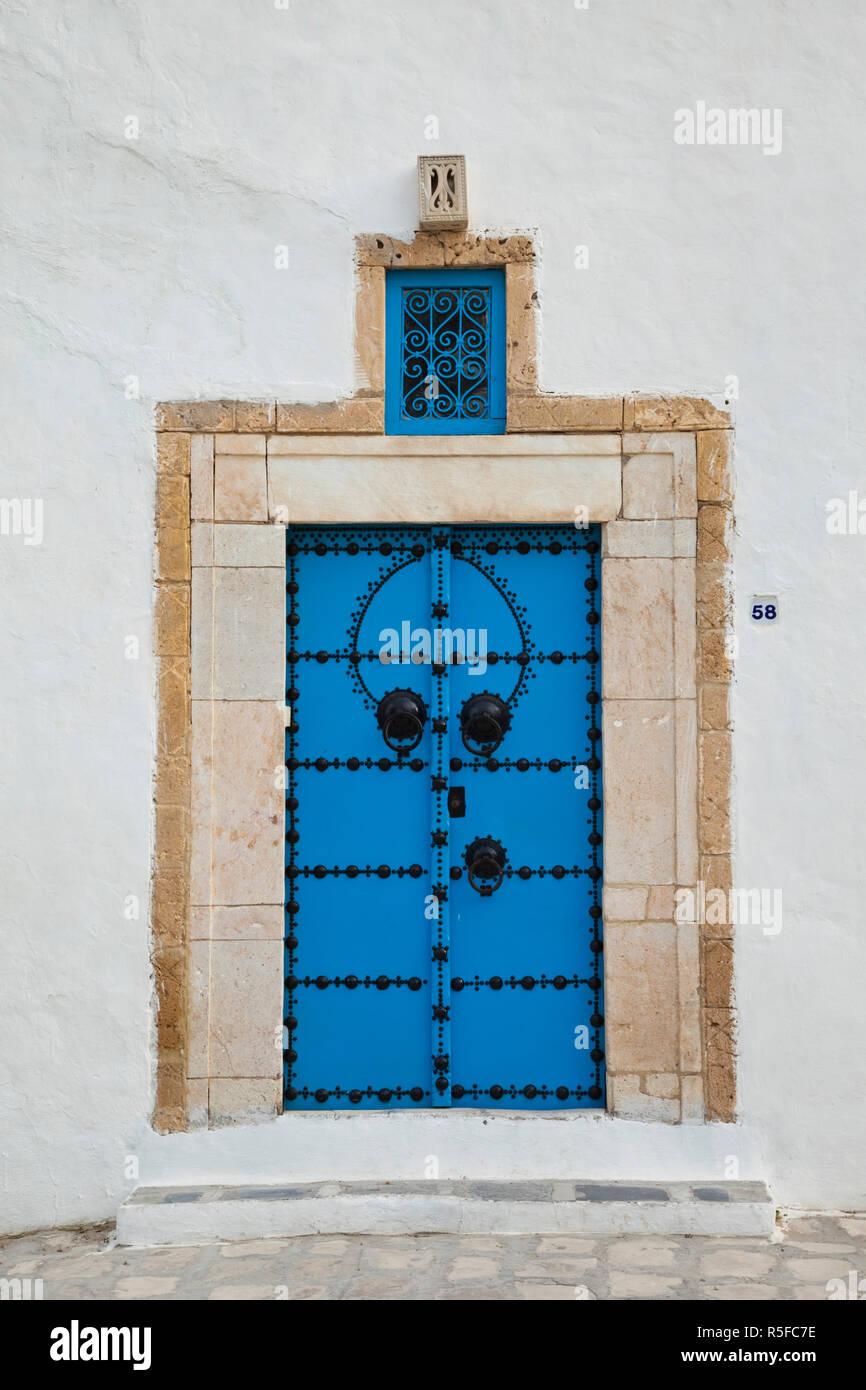 Tunisia, Sidi Bou Said, building detail Stock Photo - Alamy