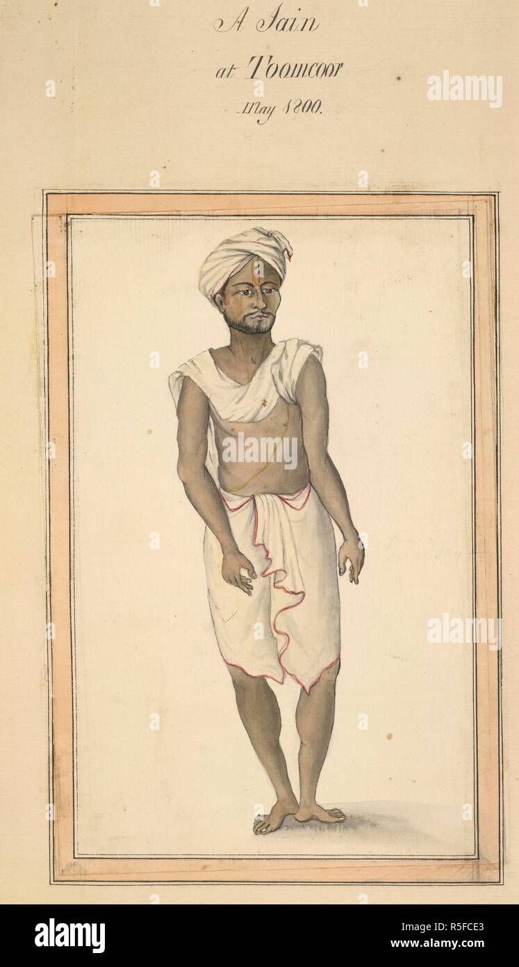 A Jain at Toomcoor. Album of 82 drawings depicting the costume of vari ...