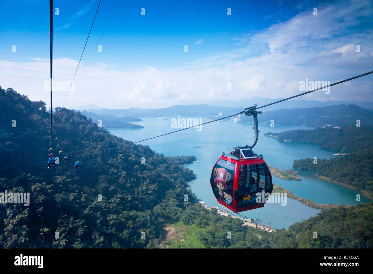 Taiwan, Nantou, Sun Moon Lake, Cable car which runs from Ita Thao to ...