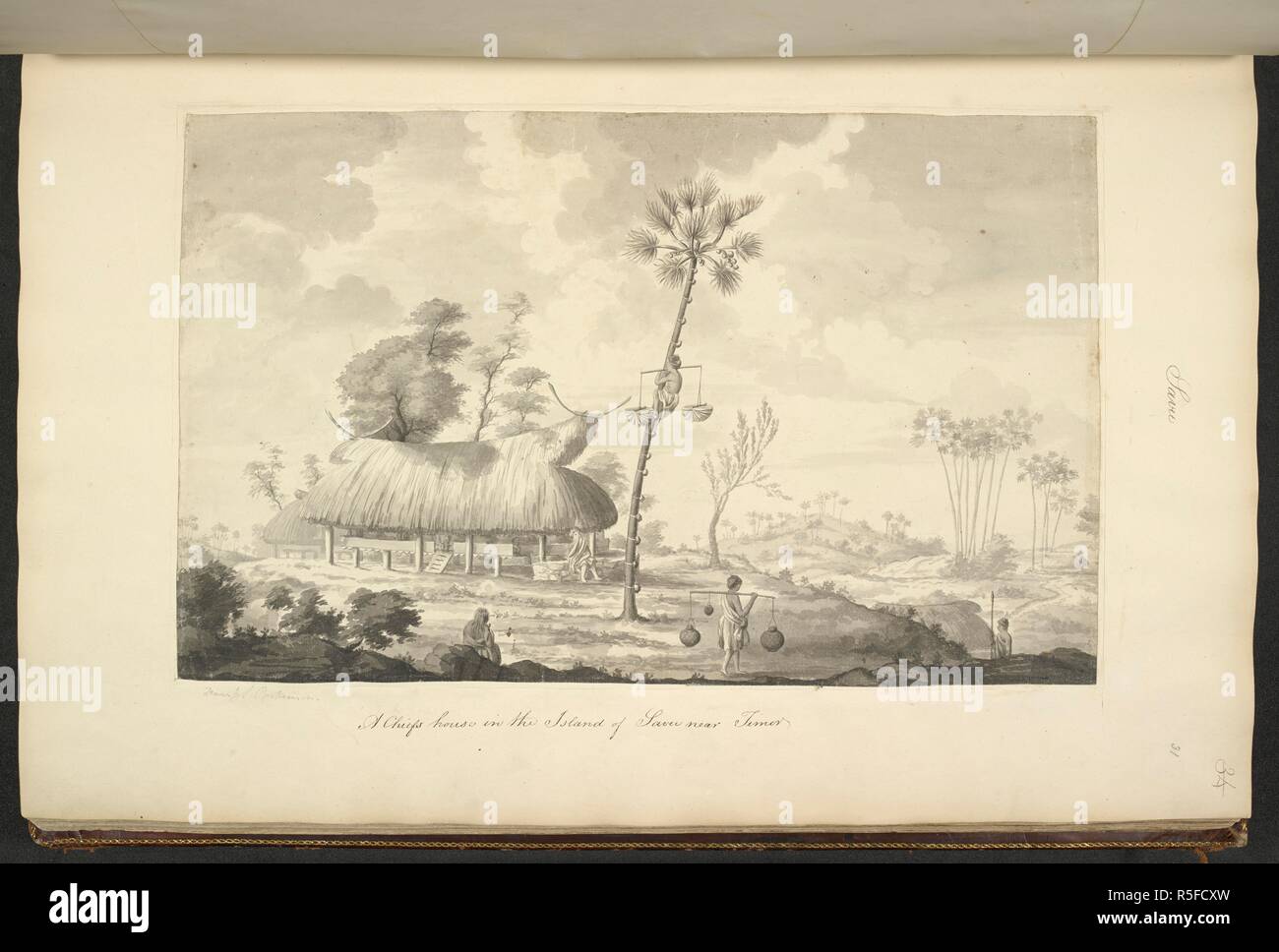 [Whole drawing] A chief's house in the island of Savu, near Timor ...