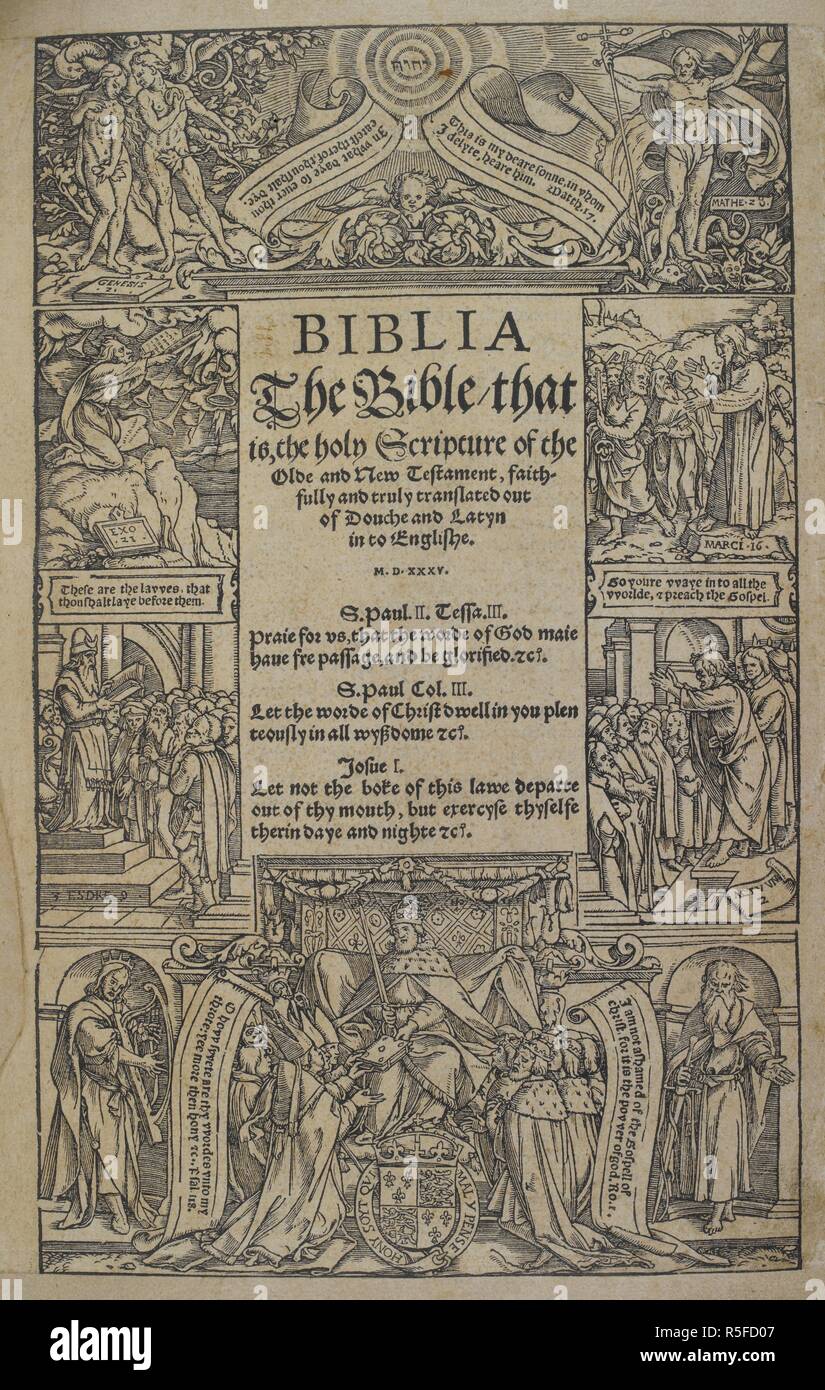 Bible title page r5fd07 hi-res stock photography and images - Alamy