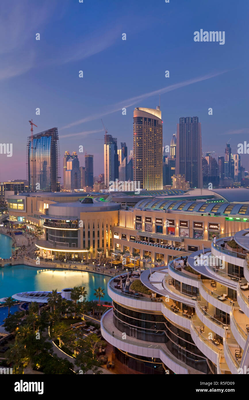 United Arab Emirates (UAE), Dubai, Burj Khalifa complex, Dubai Mall and ...