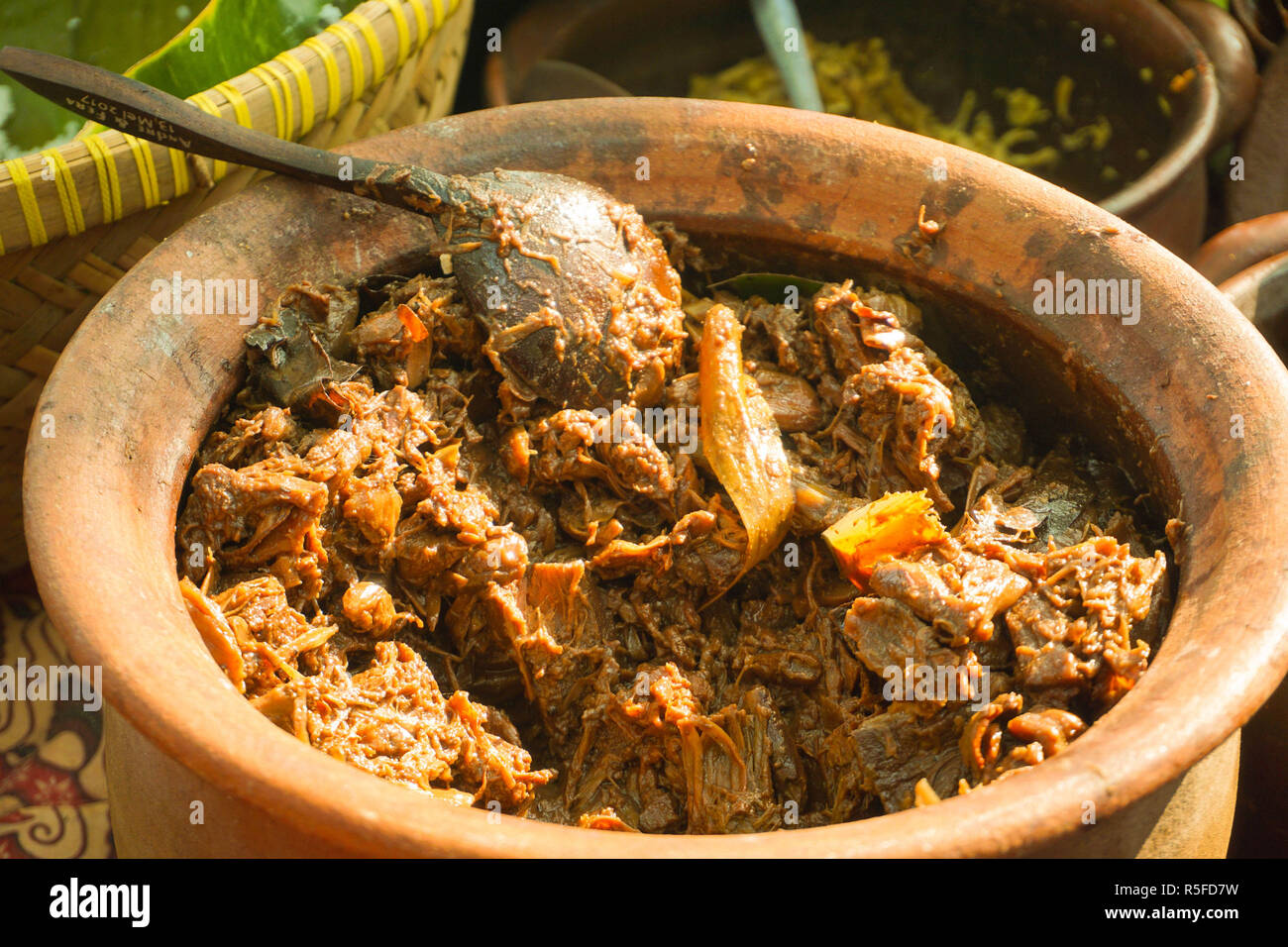 gudeg jackfruit food traditional served in clay pot from central java ...