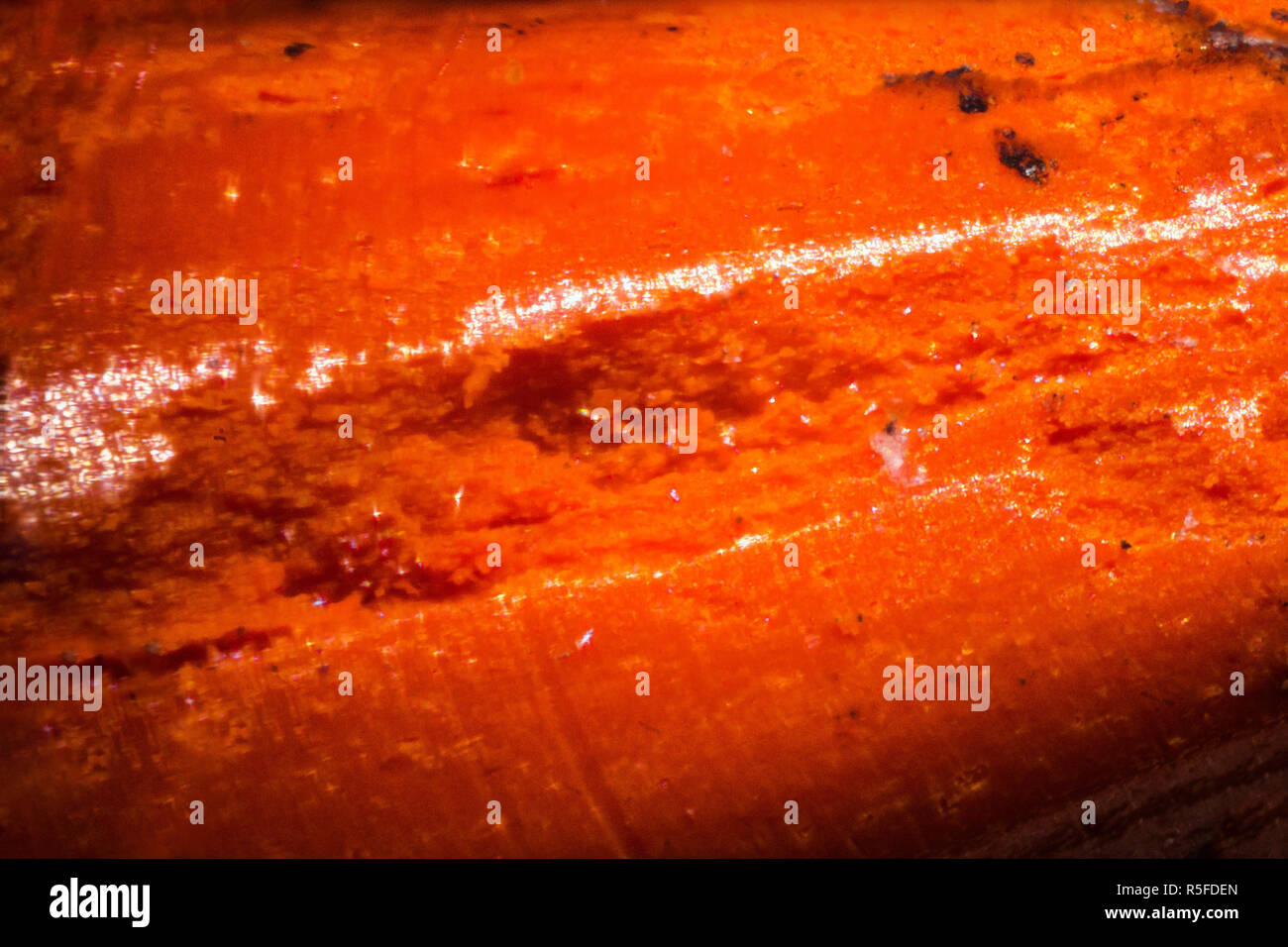 Orange pencil tip under the microscope Stock Photo - Alamy
