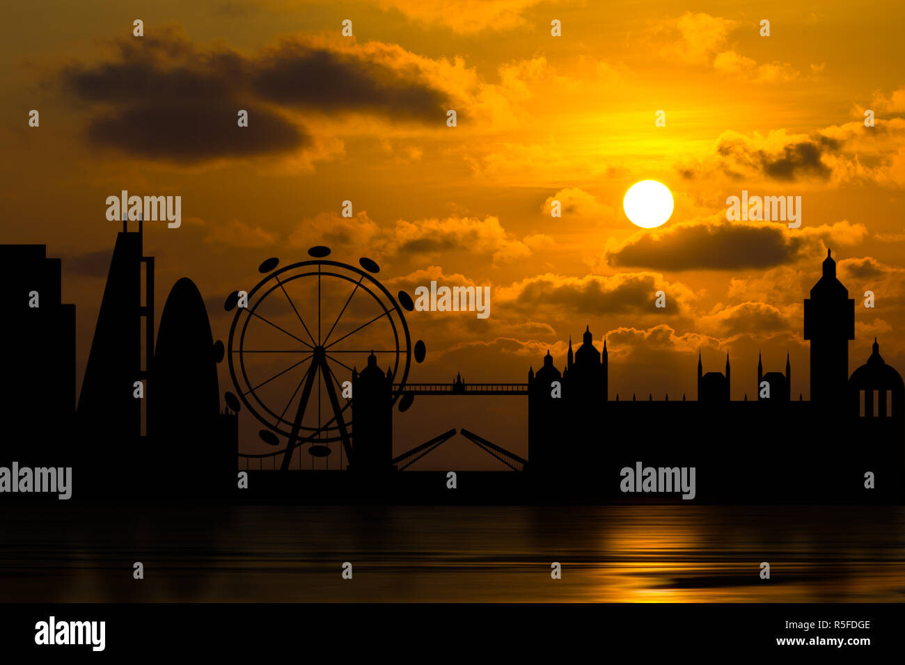 London horizon illustration hi-res stock photography and images - Alamy