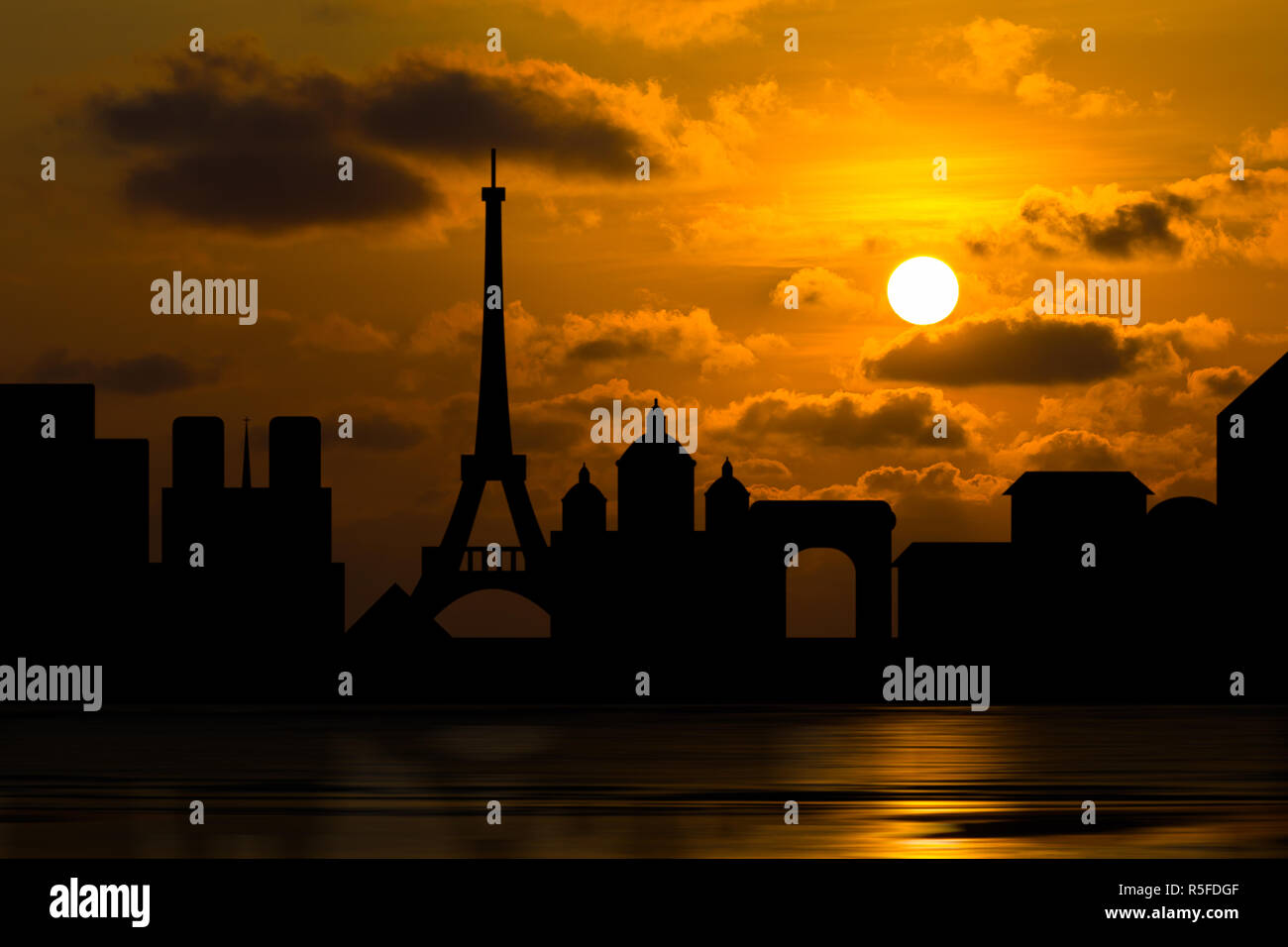 Paris skyline backdrop hi-res stock photography and images - Alamy