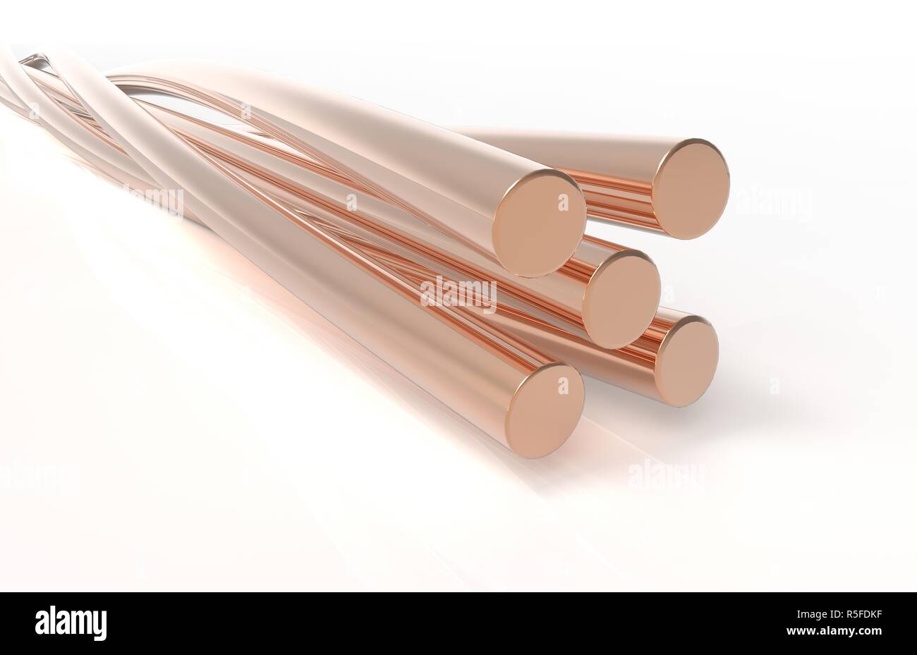 3d rendering of wires isolated on the white background Stock Photo - Alamy