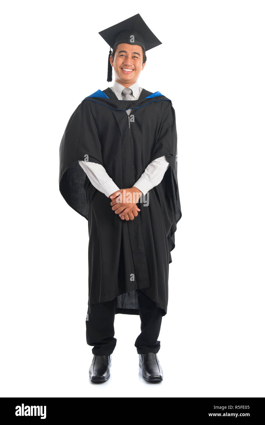 Graduate university student full length Stock Photo - Alamy